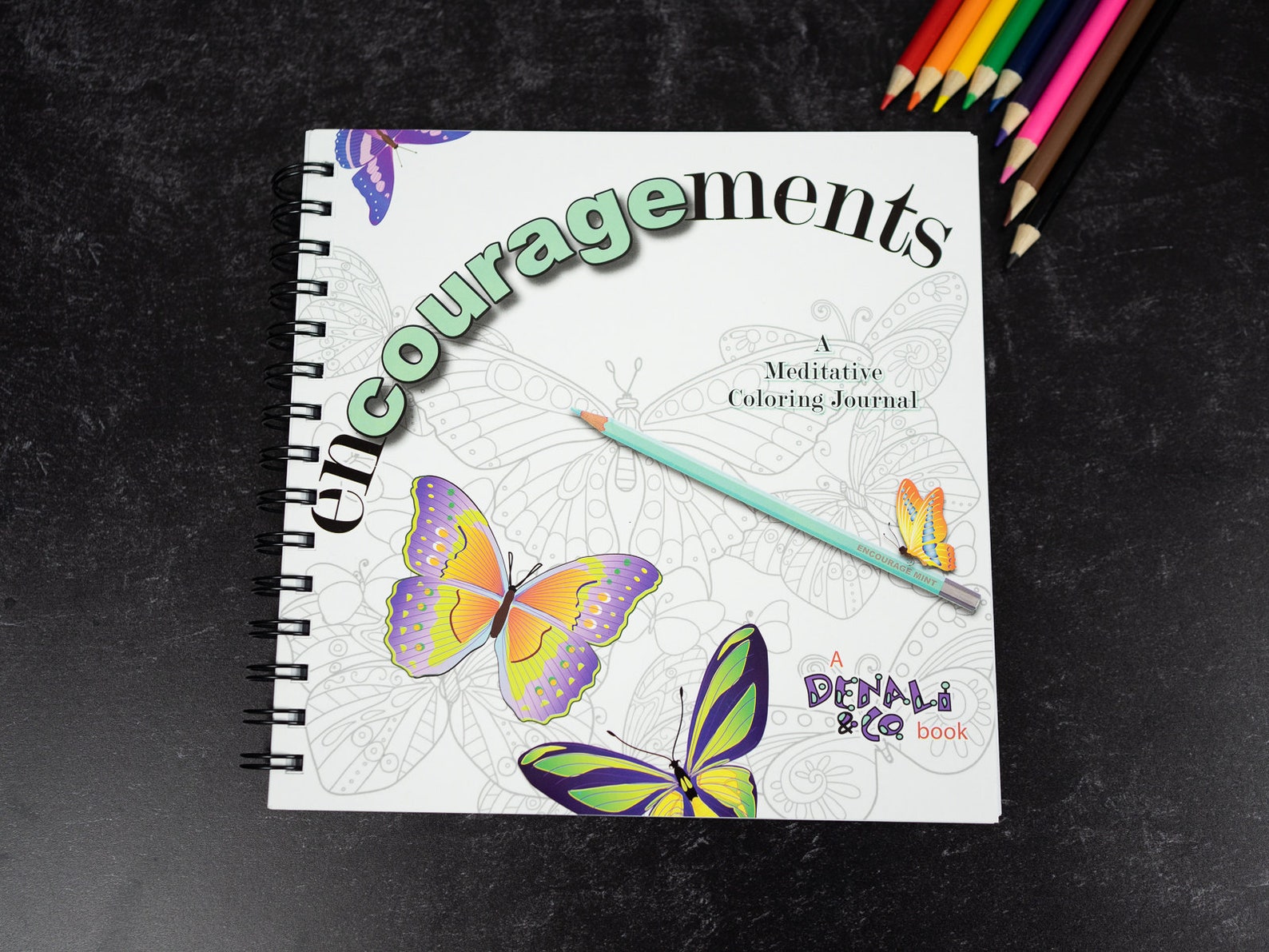 Encouragements: A Meditative Coloring Journal W/ 8 Stickers - Etsy