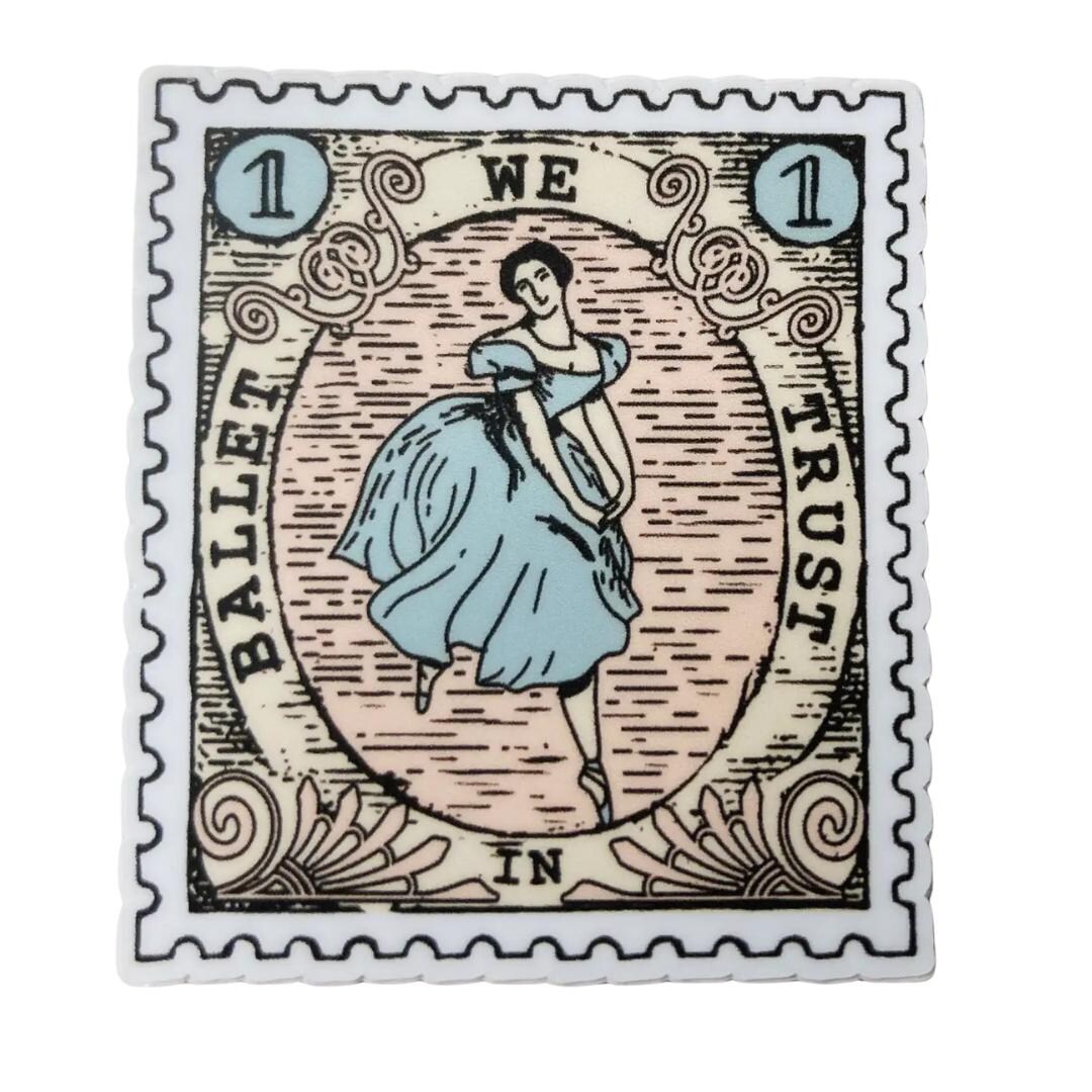 In Ballet We Trust Stamp Vinyl Sticker – Vintage-inspired Ballet Design ...