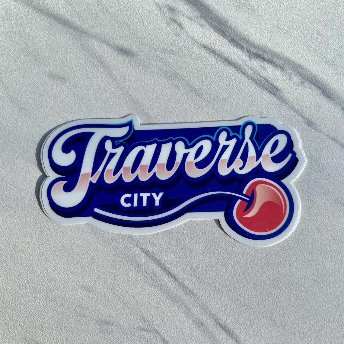 Traverse City Logo Style Sticker, 4" X 2", Denali & Co. Sticker - Etsy
