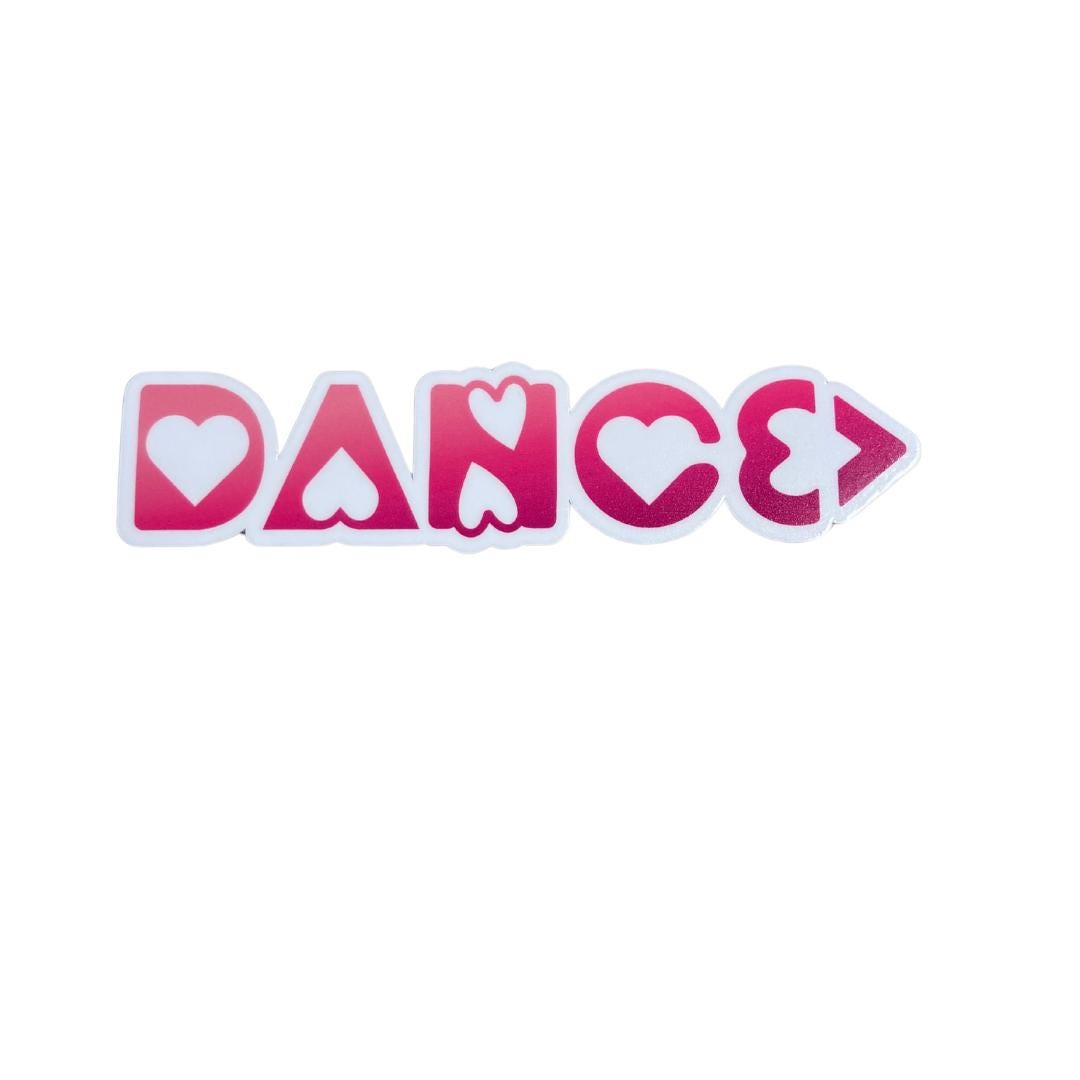 Dance Heart Sticker: Pink & Red Gradient, Ballet Gift - Etsy