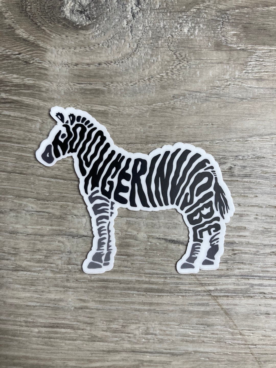 No Longer Invisible Zebra Vinyl Sticker, EDS Awareness, Chronic Illness ...
