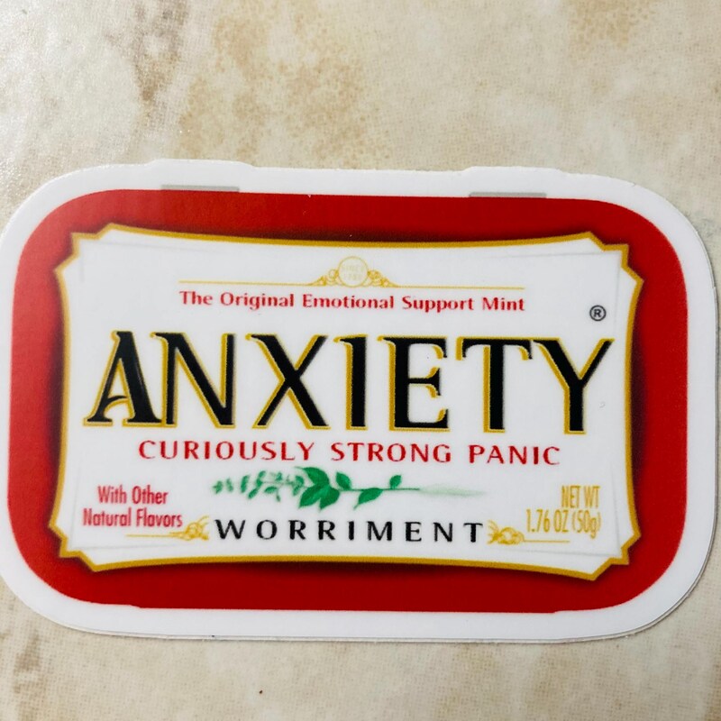 Anxiety Sticker - Etsy