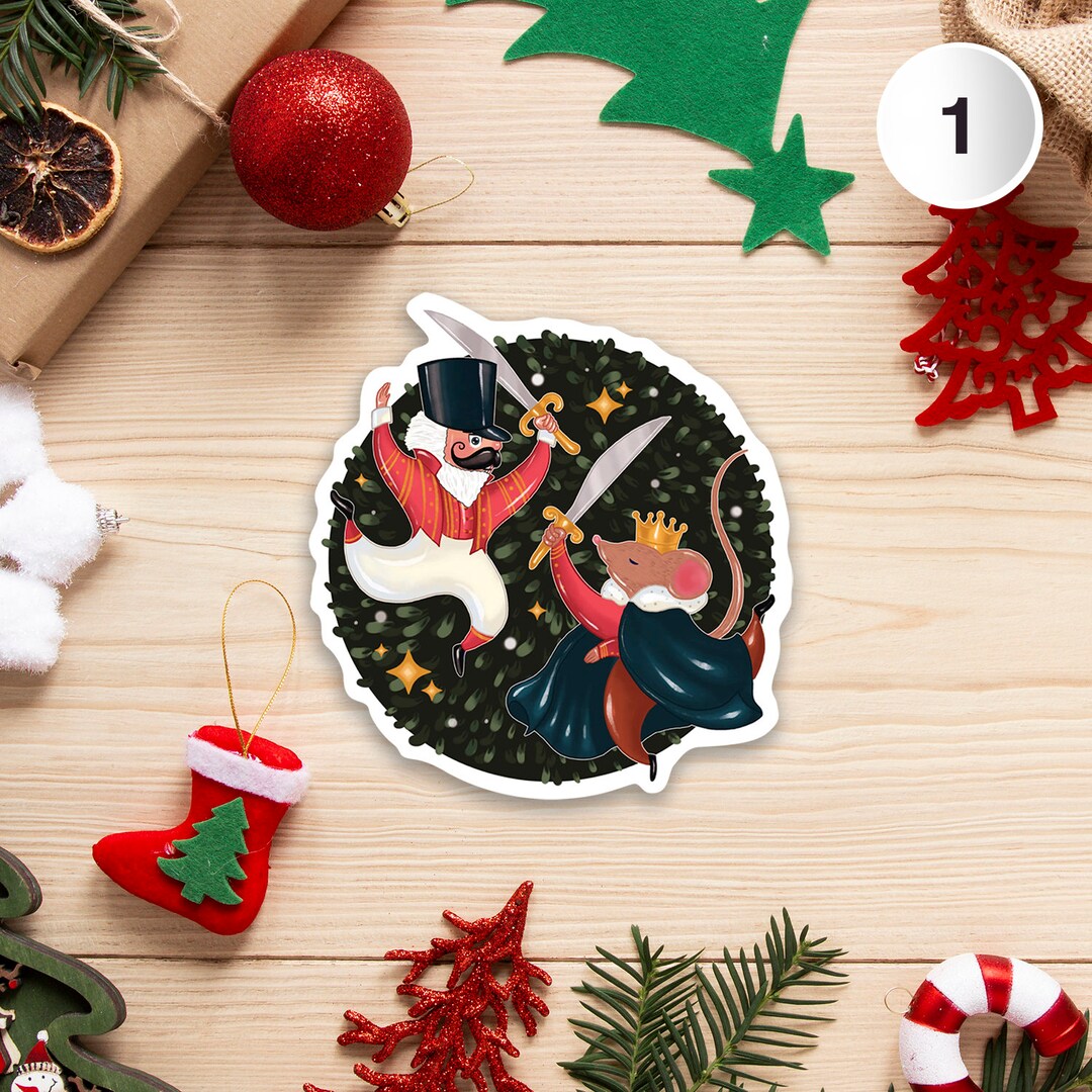 Nutcracker Battle Circle Sticker, Vinyl Decal, Laptop Sticker, Dance ...