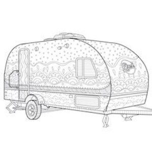 Printable Coloring Page Zentangle Camping Coloring Book, Denali & Co ...
