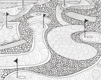 Printable Coloring Page Zentangle Camping Coloring Book | Etsy Australia