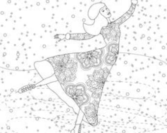 2 Printable Coloring Pages Zentangle Coloring Book Snowflake | Etsy