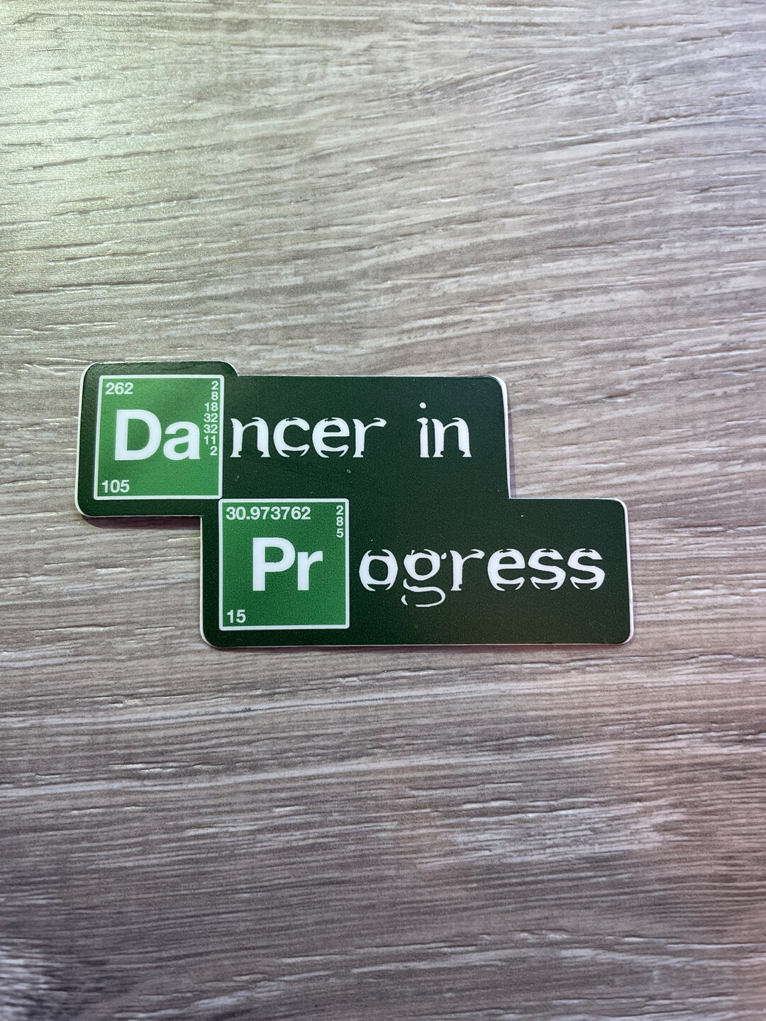 Dancer in Progress Periodic Table Sticker, Vinyl Decal, Laptop Sticker ...