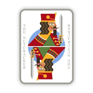 Nutcracker Playing Card Vinyl Sticker – Available in White or Blue ...