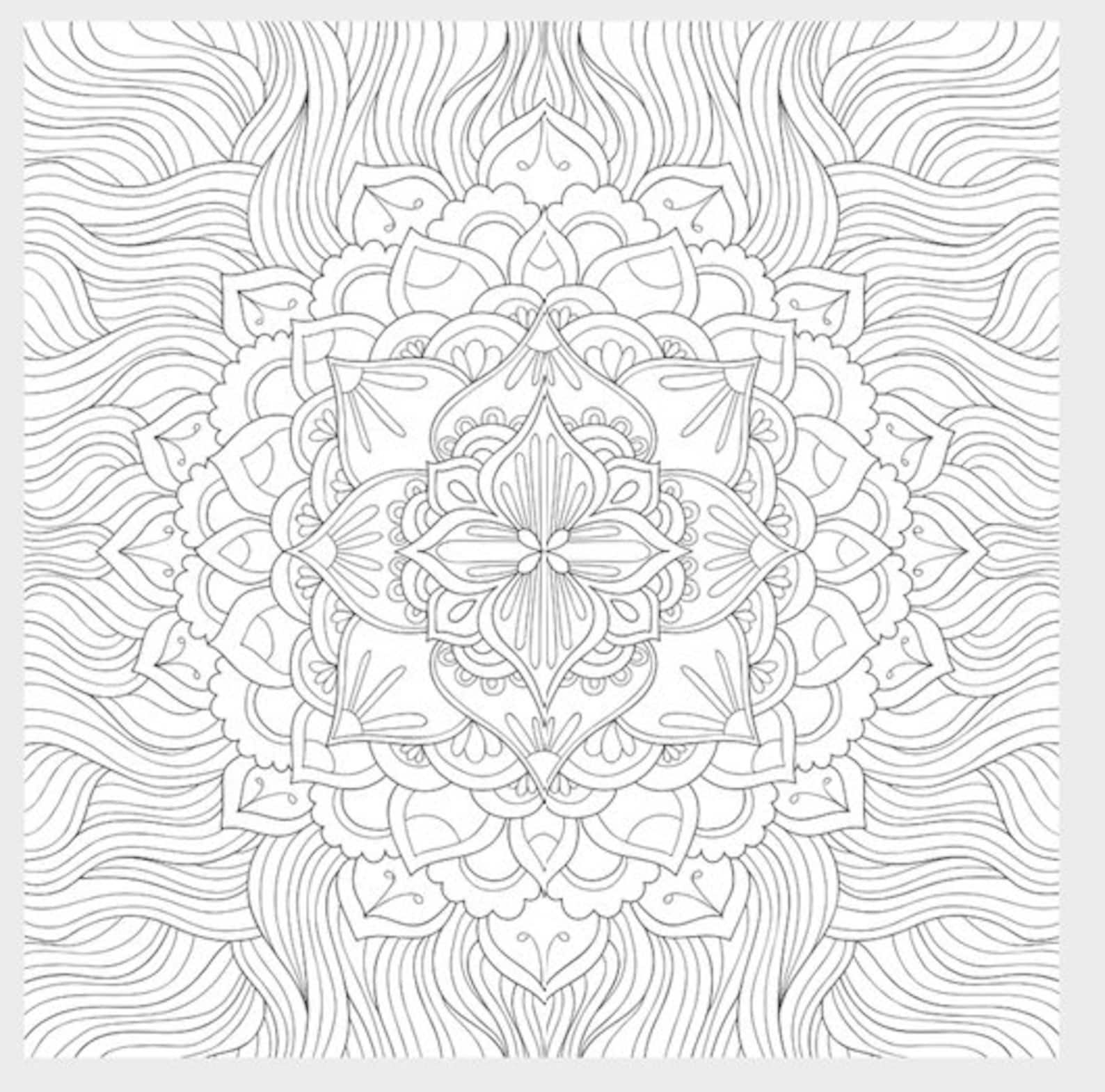 5 Printable Coloring Pages Zentangle Coloring Book | Etsy