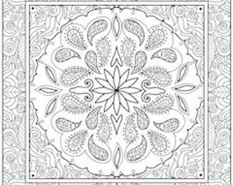 Printable Coloring Page Zentangle Camping Coloring Book - Etsy