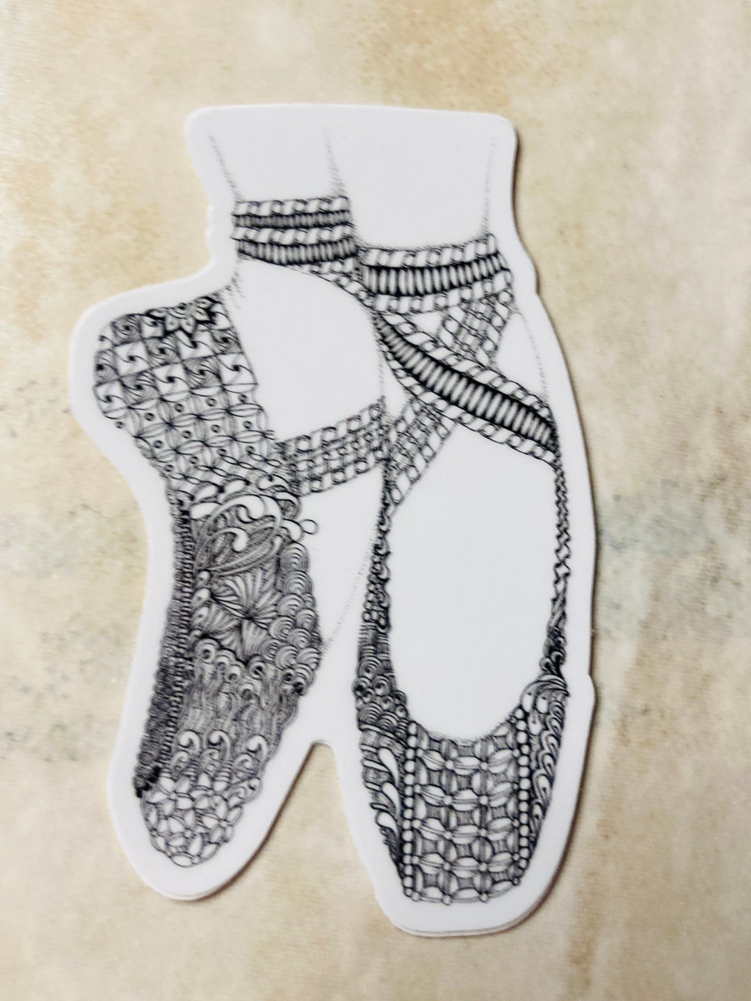 Mandala Ballet Pink Pointe Shoe , Mandala Design, Zentangle, Dance ...