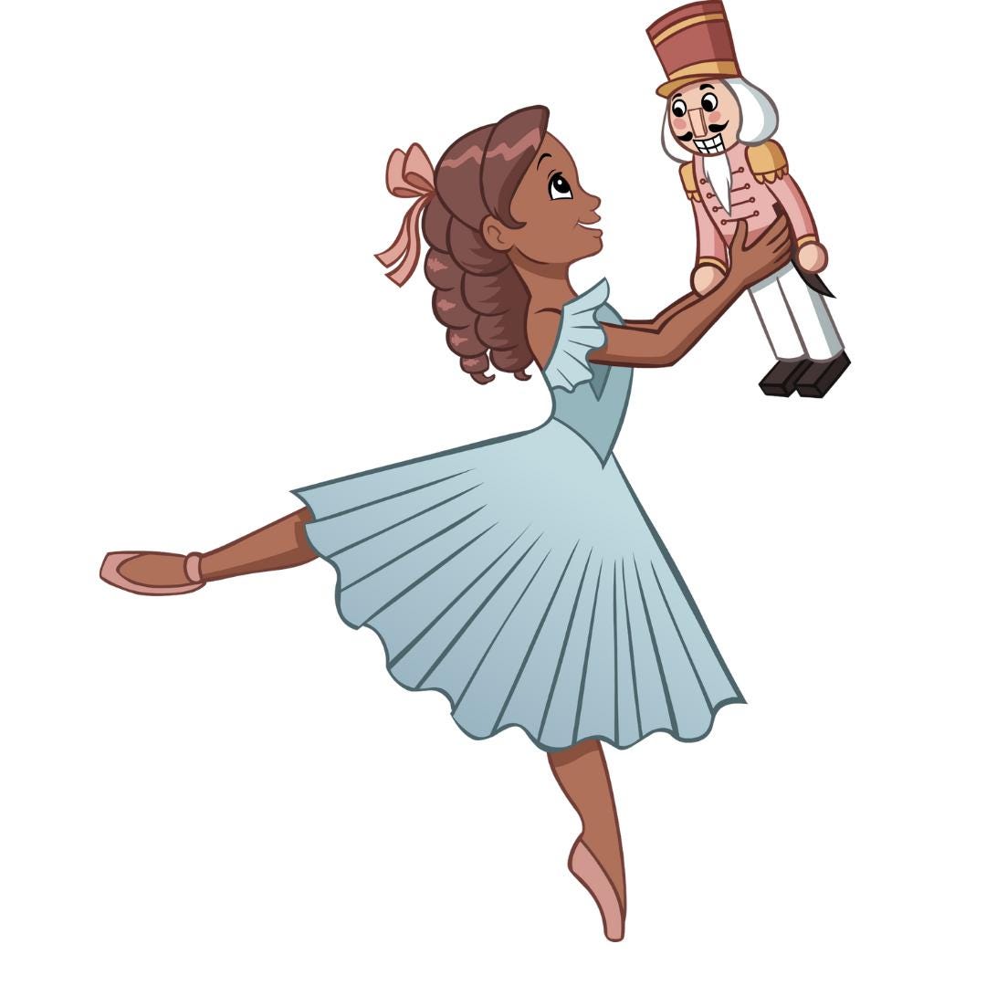 Clara and the Nutcracker Sticker Set – 3 Hair Color Options | Ballet ...