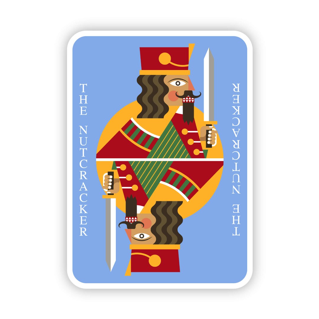 Nutcracker Playing Card Sticker Vinyl Decal Laptop Sticker - Etsy