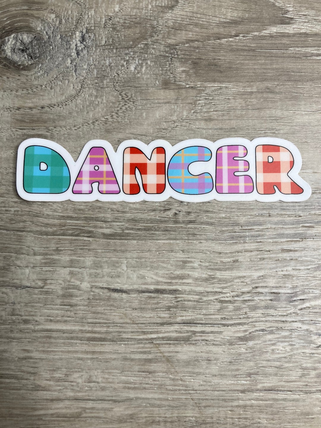 DANCER Plaid Vinyl Sticker, Vinyl Decal, Laptop Sticker, Dance Sticker ...