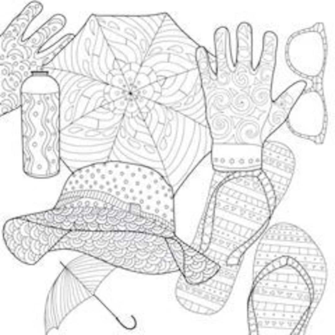 Printable Coloring Page Zentangle Camping Coloring Book - Etsy