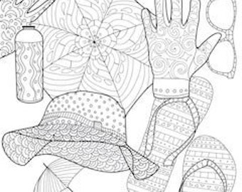Printable Coloring Page Zentangle Camping Coloring Book - Etsy Canada