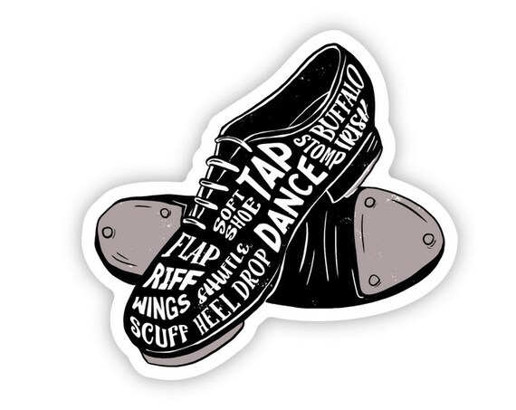 Tap Shoe Vinyl Sticker Vinyl Decal Laptop Sticker Dance - Etsy