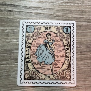 In Ballet We Trust Stamp Vinyl Sticker – Vintage-inspired Ballet Design ...
