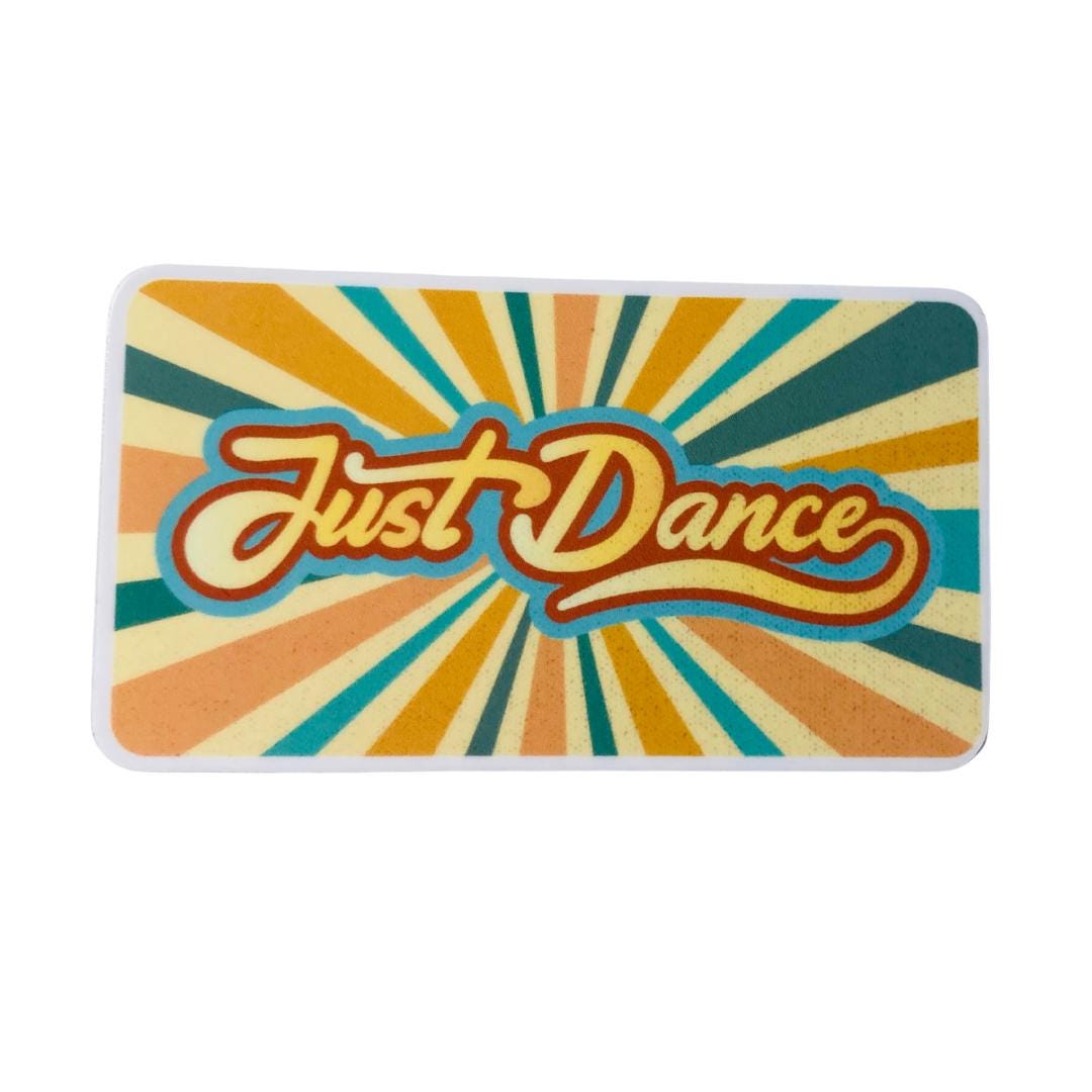 Just Dance Sticker – Retro-inspired Dance Vinyl Sticker – 3" X 2" - Etsy