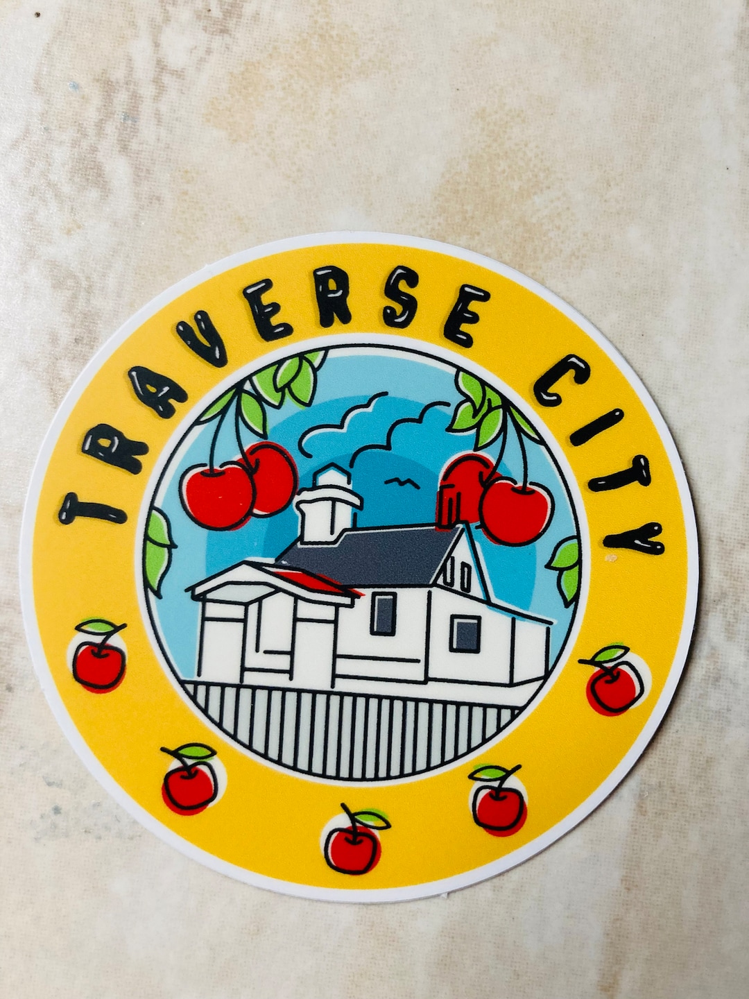 Denali & Co. Traverse City Circle Old Mission Sticker, Cherry Capital ...