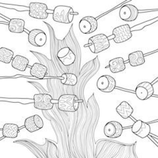 Smores Coloring Page - Etsy