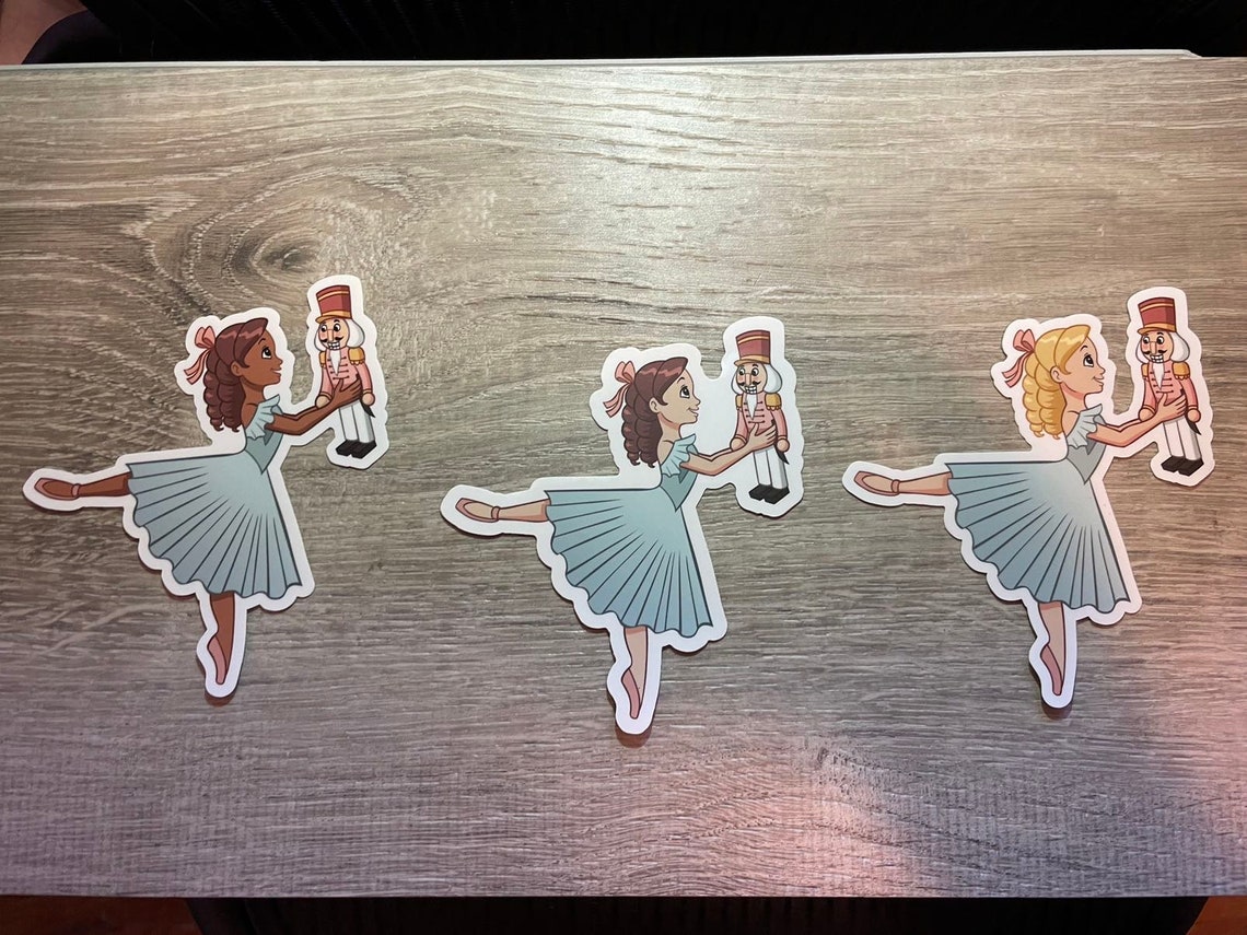Clara and the Nutcracker Sticker – 3.6” X 4.5” – Choice of Three Hair ...