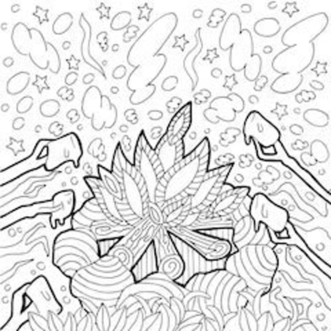 Printable Coloring Page Zentangle Camping Coloring Book - Etsy