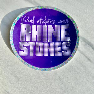 Real Athletes Wear Rhinestones Sticker, Skate Sticker, Gifts for Figure ...