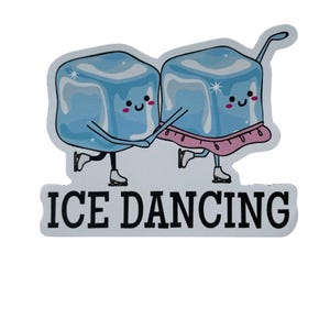 Ice Dancing Magnet – 3" X 2.45" – Cute Figure Skating Pun, Ice Skater ...