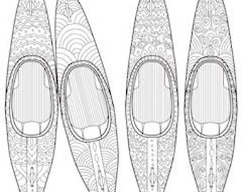 Printable Coloring Page Zentangle Camping Coloring Book | Etsy