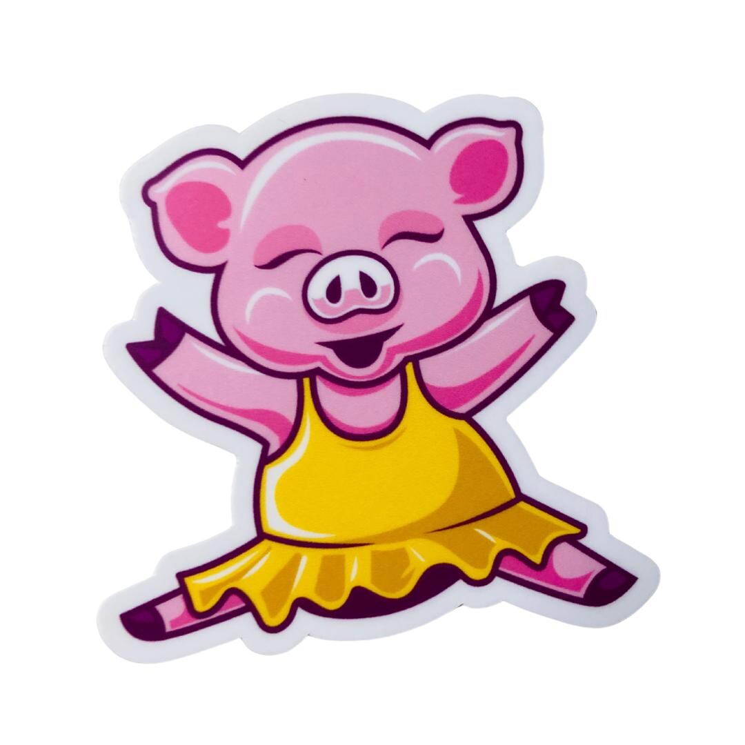 Pig Dancer Vinyl Sticker: Whimsical Ballet Piggy Gift - Etsy