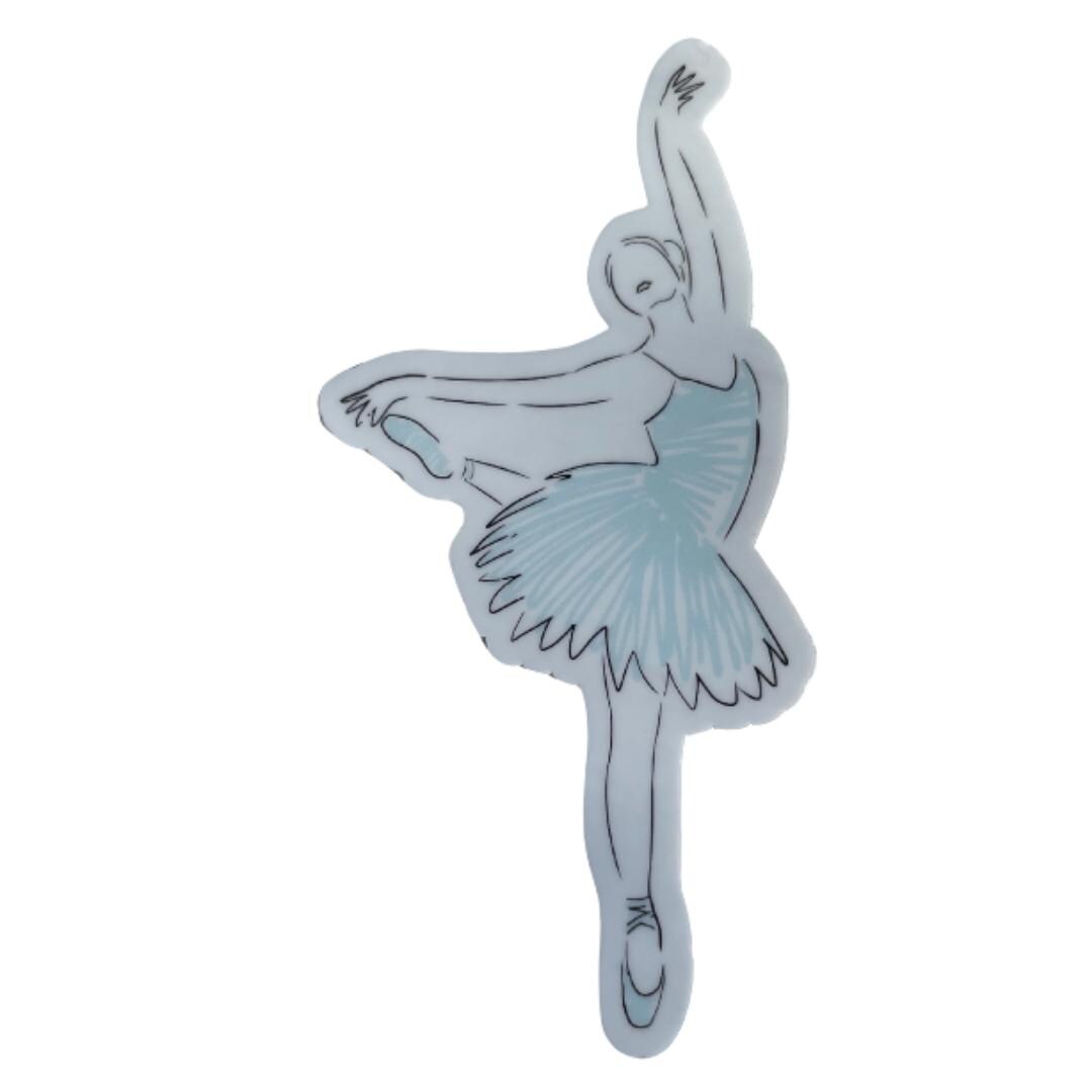 Ballerina Silhouette Sticker: Elegant Ballet Dancer, Blue or Red Tutu ...