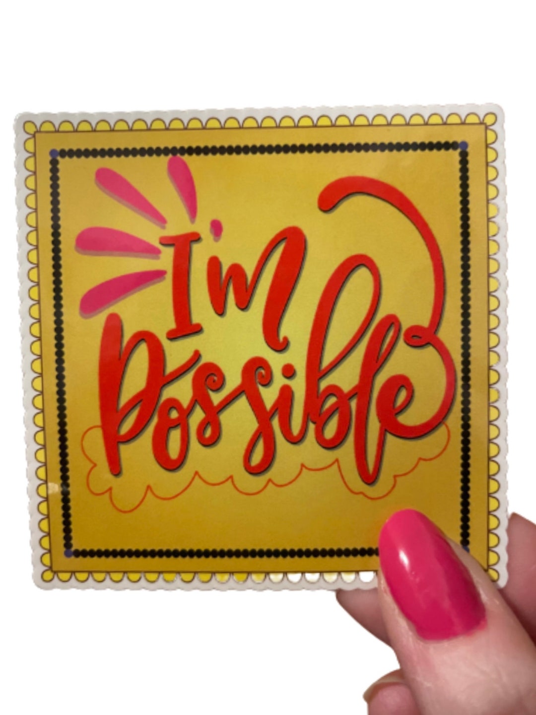 Im Possible Vinyl Sticker, Vinyl Decal, Laptop Sticker, Recovery ...