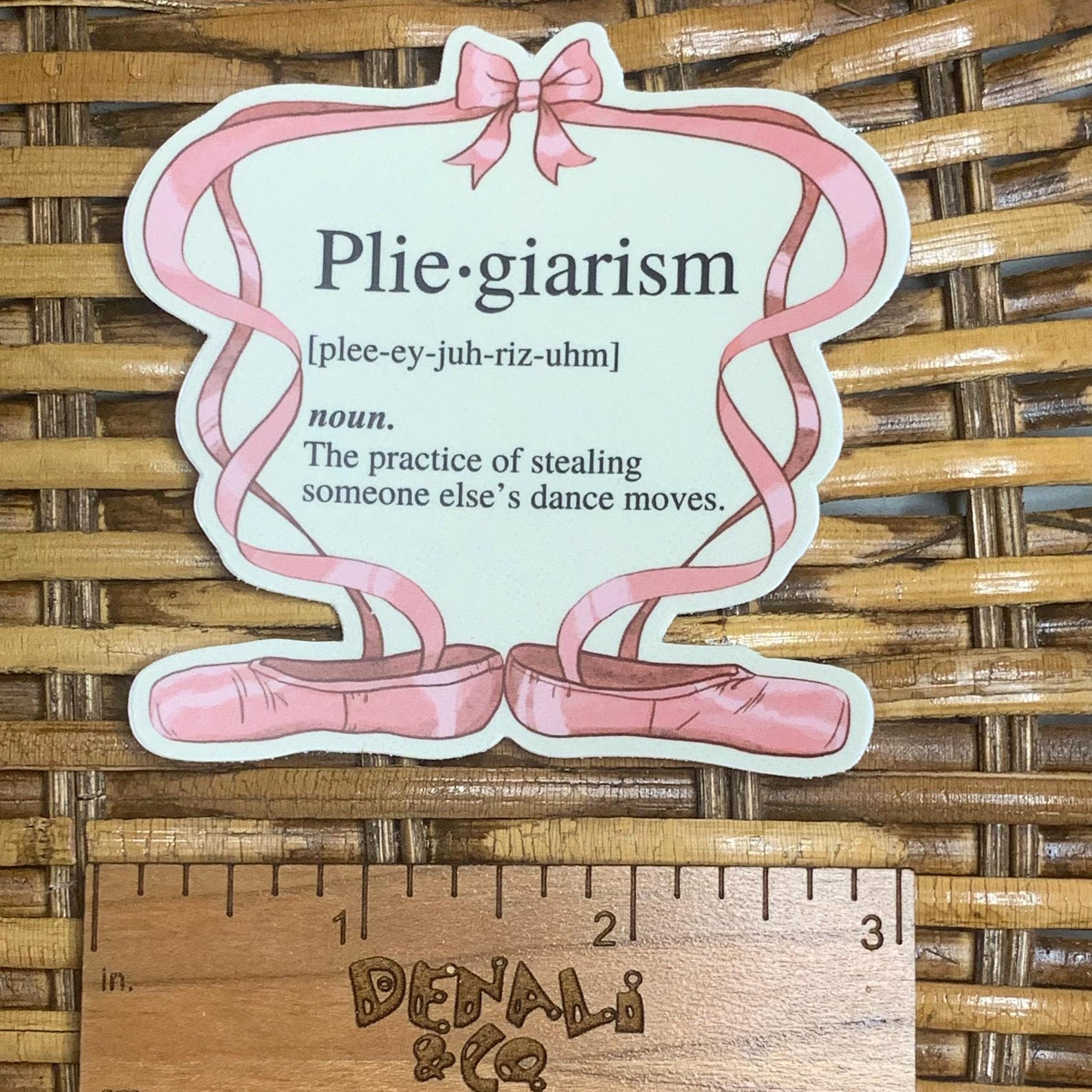 Plie-giarism Ballet Sticker – Funny Dance Pun Vinyl Sticker – 3" X 2.9 ...