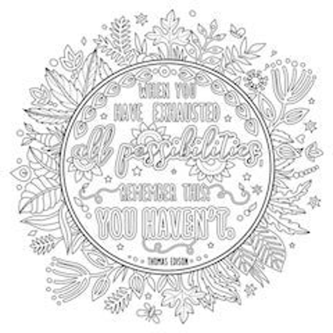 3 Motivational Printable Coloring Pages Zentangle Coloring | Etsy