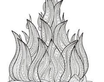 Printable Coloring Page Zentangle Camping Coloring Book | Etsy