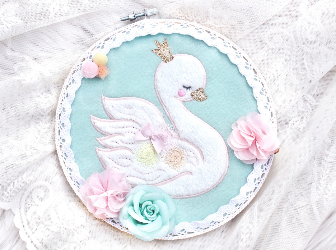 Embroidery File Swan 13x18 Applique Swan Embroidery Patterns Bird ...