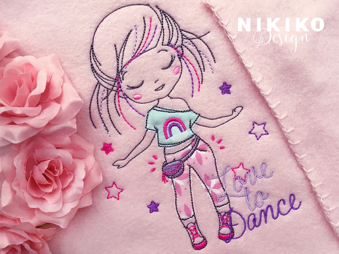 Embroidery File dancing Girl 1318 - Etsy