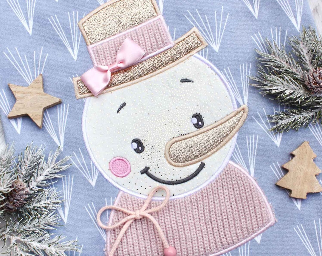 Embroidery File snowman Appli Satin Appli 1318 - Etsy