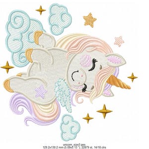 Embroidery Pattern Unicorn Horse Birthday Cute Girls Animals Back to ...