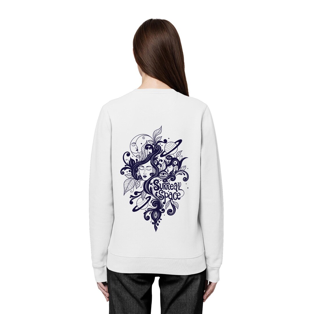 Surreal Space – Azure Horizon - Organic Sweatshirt - Etsy
