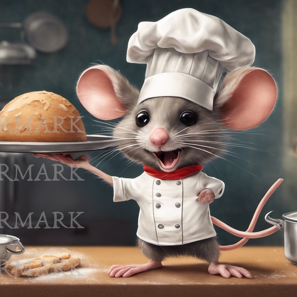 Chef Mouse - Etsy