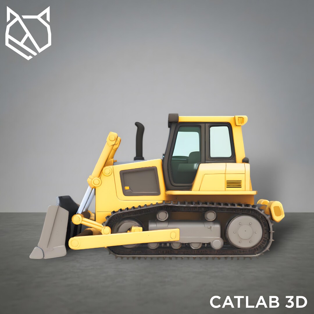 Bulldozer STL | 3D Printable Construction Machine | Heavy Equipment ...
