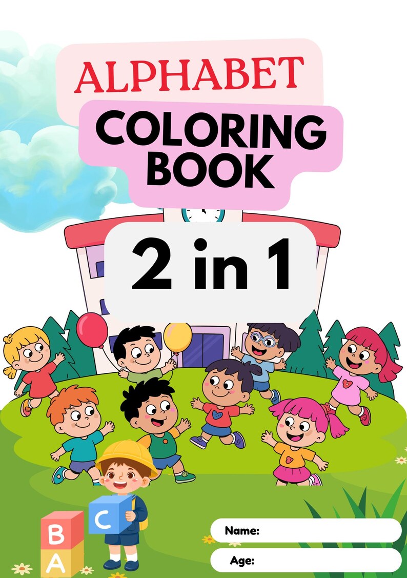 2-in-1 Alphabet & Animal Coloring Book | ABC Learning Printable for ...