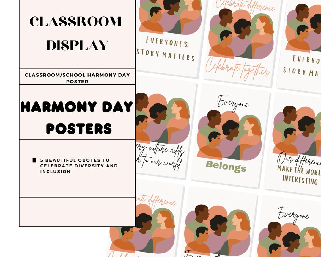 Harmony Day Diversity Quotes Posters – Classroom Display | Printable ...