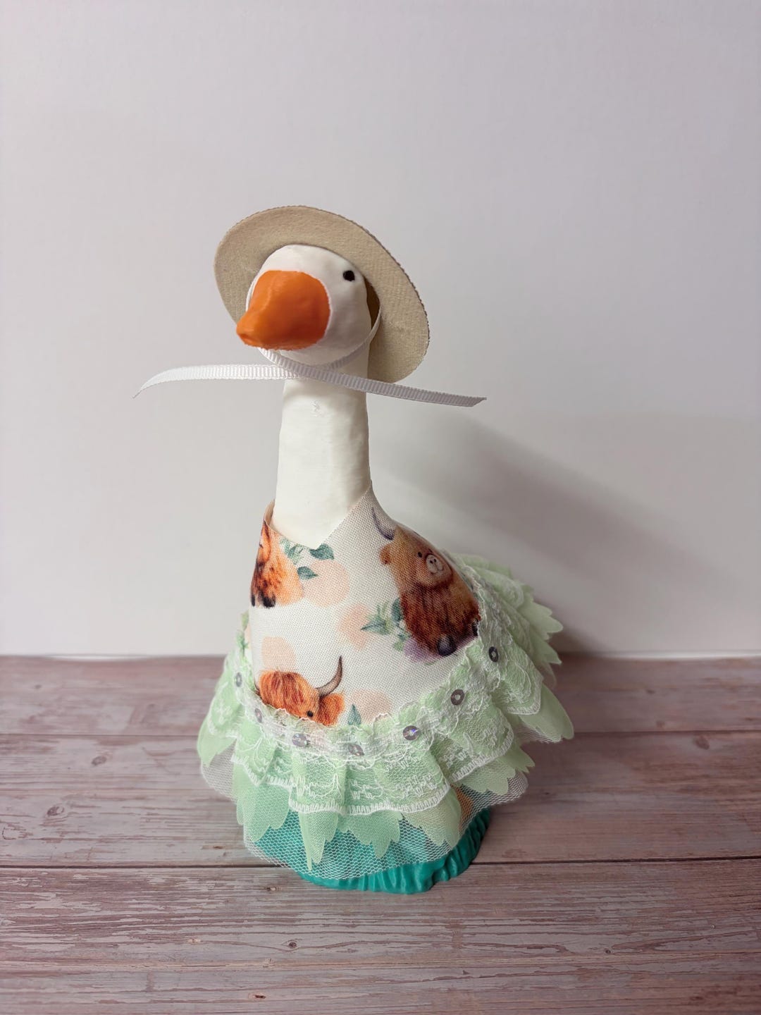 Highland Cow and Sloth Theme 7in Desk Goose Outfits - Etsy