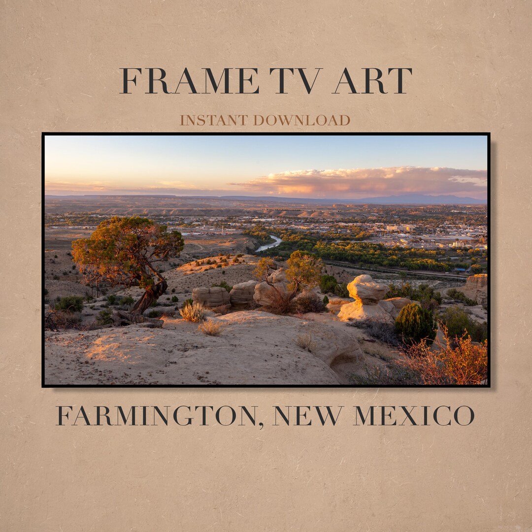 Frame TV Photograph of Farmington, New Mexico at Sunset, Digital ...
