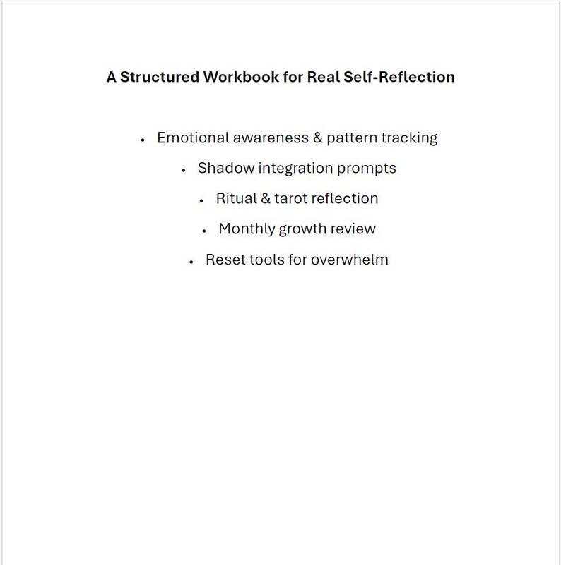 Shadow Work Planner Printable PDF | Guided Self Reflection & Tarot ...