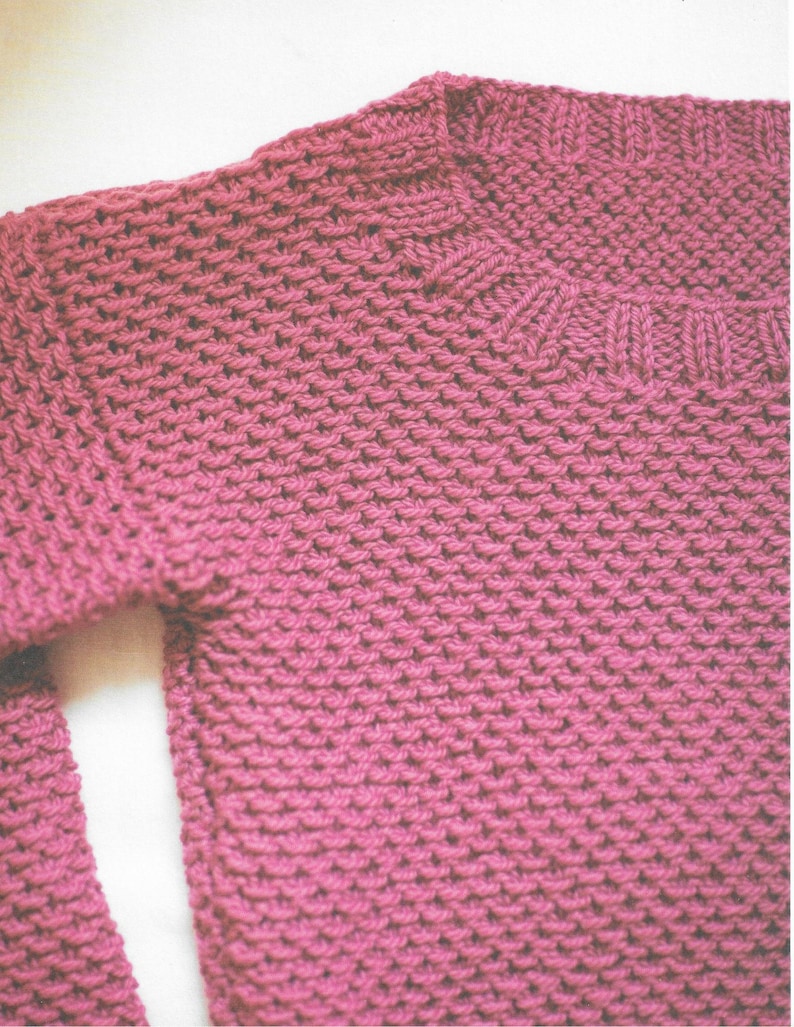 Easy Beginner Jumper, Loop Stitch Chunky Short Sweater Knitting Pattern ...