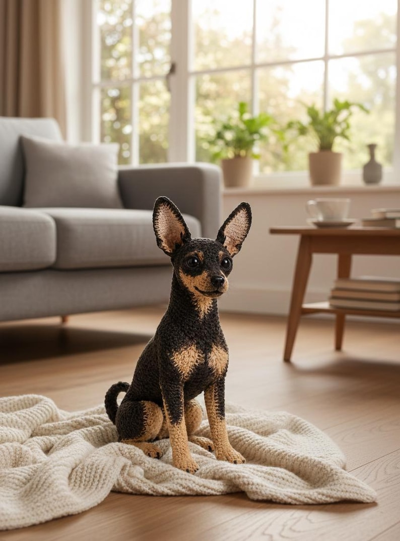 Realistic Dog Crochet Pattern PDF, Mini Pinscher Amigurumi Chihuahua ...